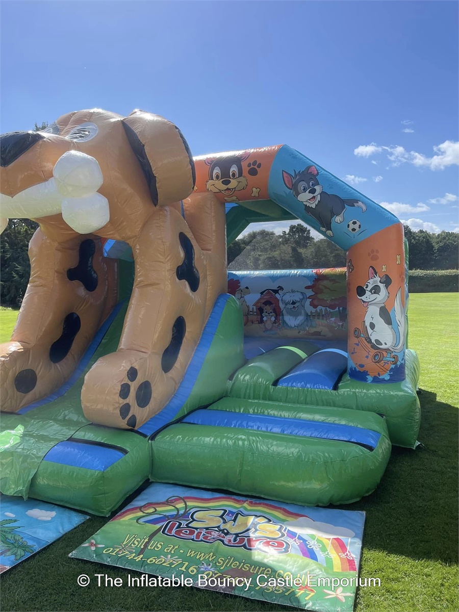 Dog Bouncy Castle & Front Slide Combo - Bouncy Castle & Soft Play Hire ...