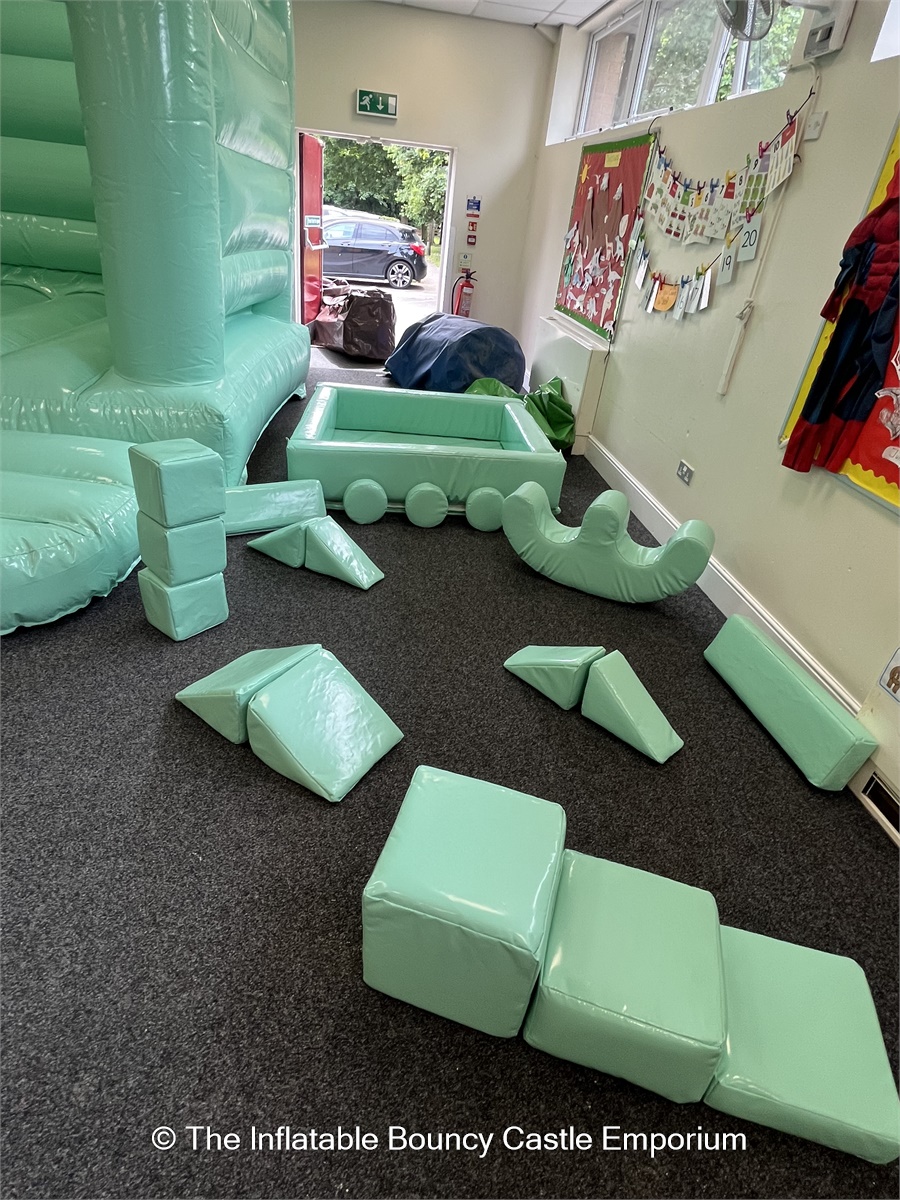 Sage Green Soft Play & Bouncy Castle Package (INDOOR ONLY) - Bouncy ...