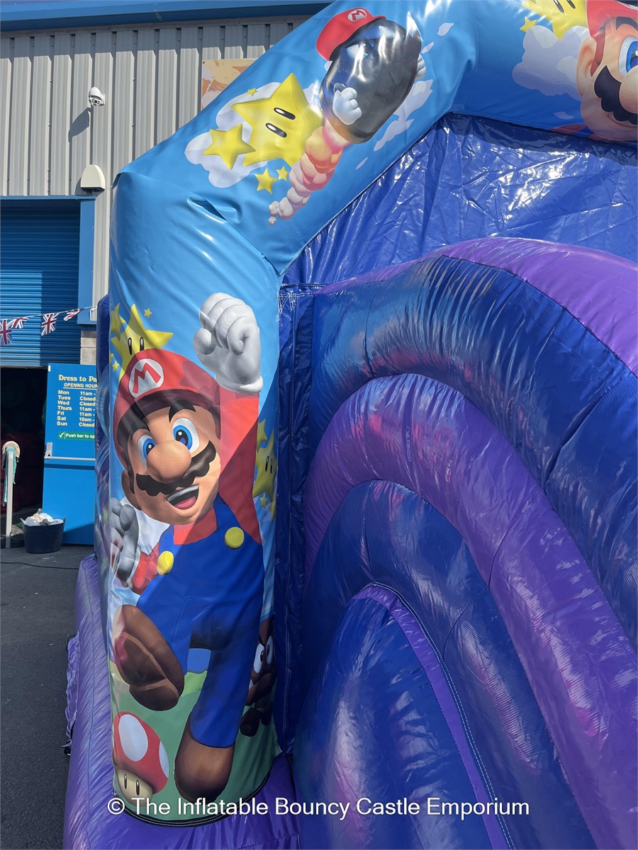Super Mario Bouncy Castle Front Slide Combo - Bouncy Castle & Soft Play ...